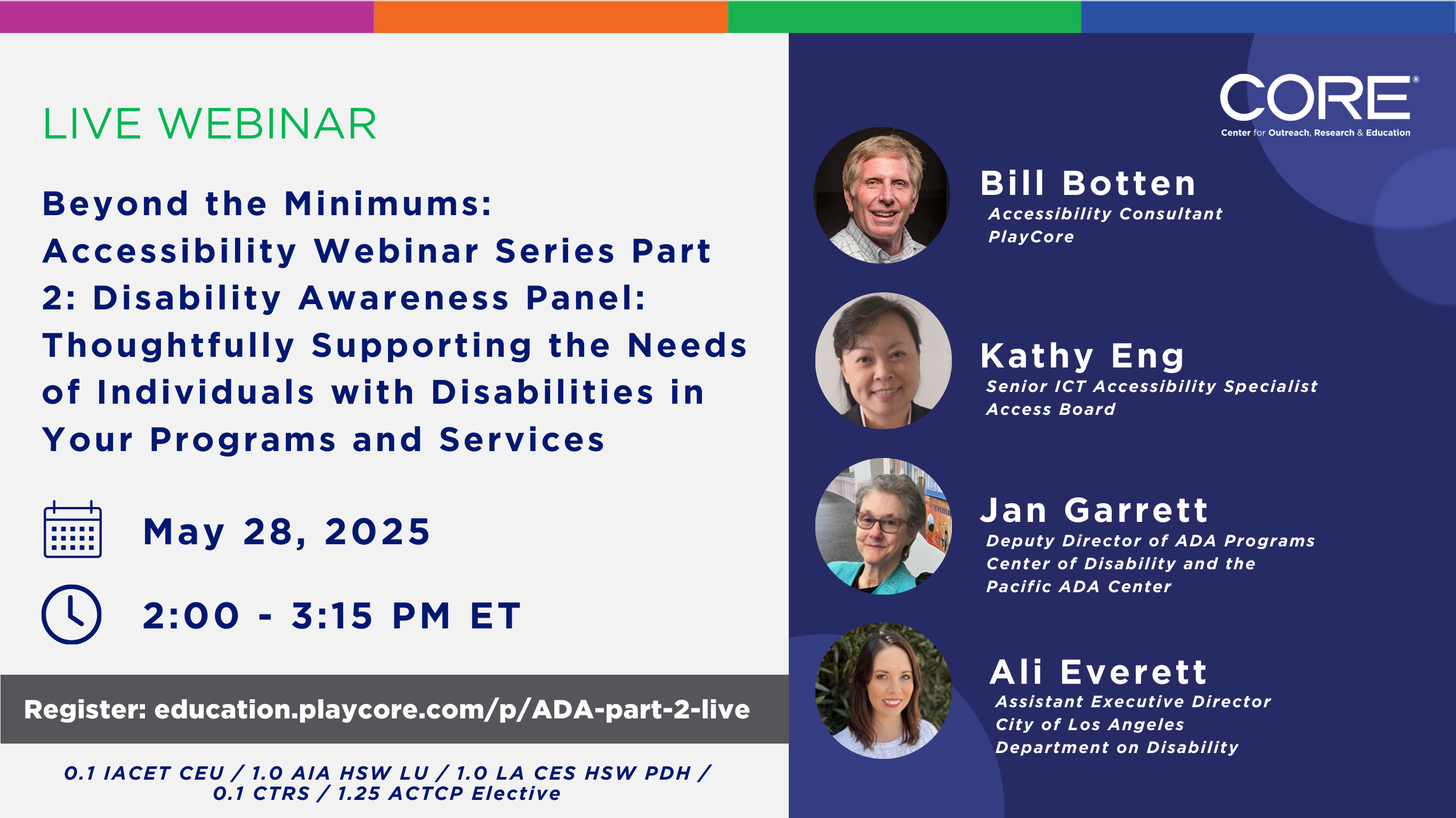 May 28th 2PM ET – Beyond the Minimums – Accessibility Webinar Series ...